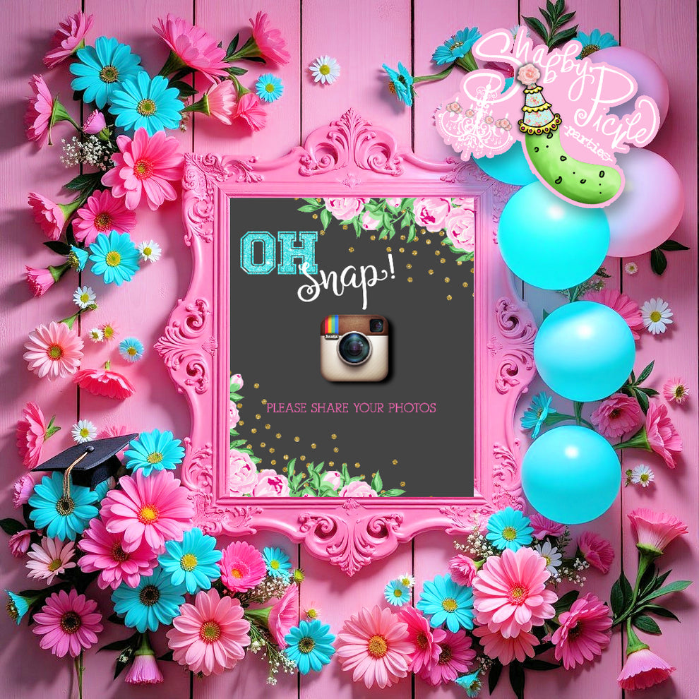 Kate Spade (2) Inspired Oh Snap Sign-Graduation Signs-Party Sign-Gradu ...