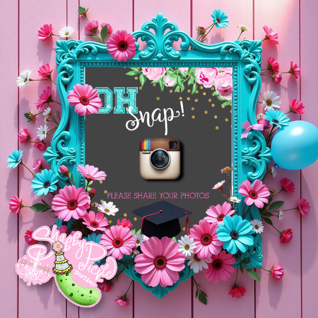 Kate Spade (2) Inspired Oh Snap Sign-Graduation Signs-Party Sign-Gradu ...