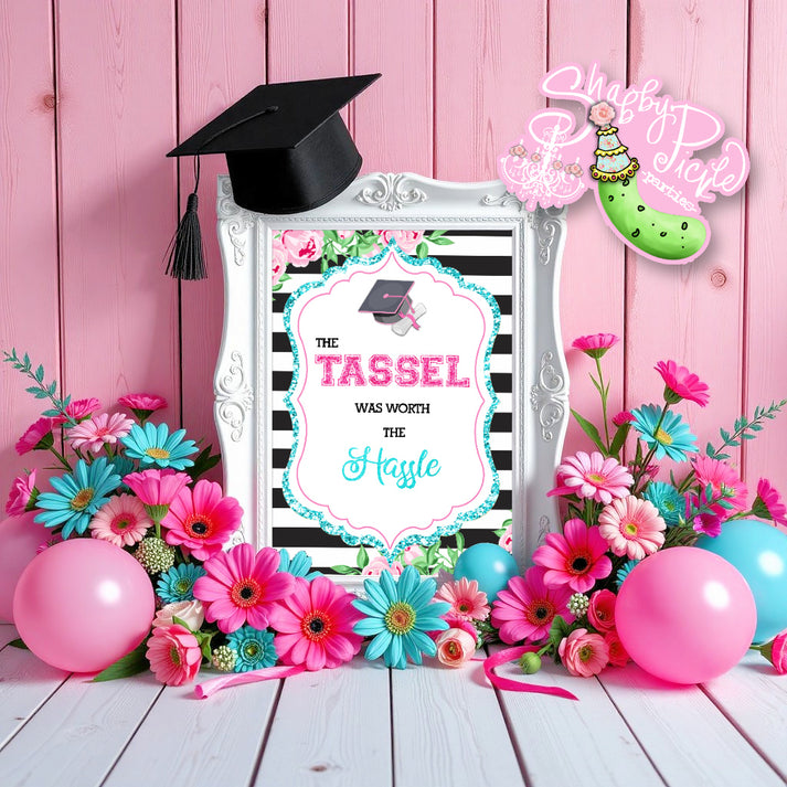 Kate Spade (2) Inspired Tassel was Worth the Hassle Sign-Graduation Si ...