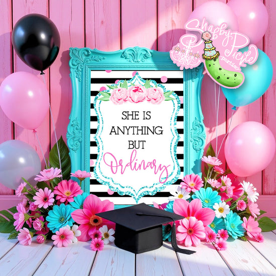 Kate Spade (2) Inspired She is anything but Ordinary Sign-Graduation S ...